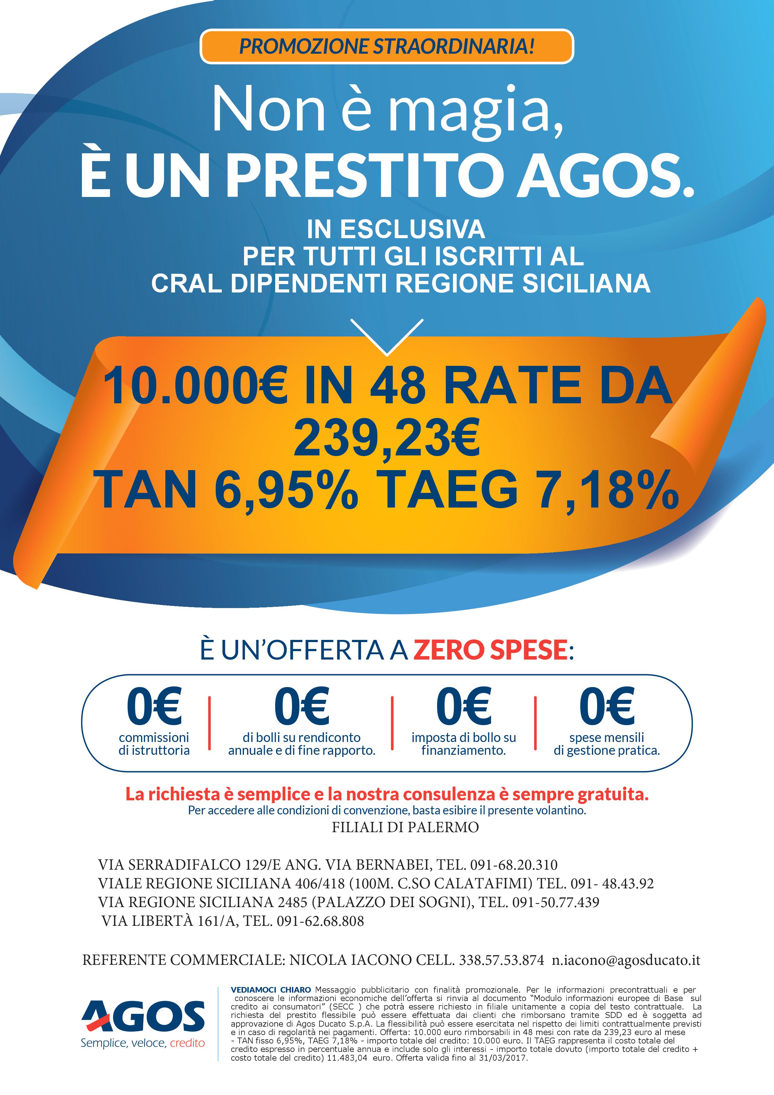 Agos, , Finanzierie - Convenzioni - Cral Dipendenti Regione Sicilia ...